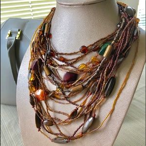 Jewelry | Runway Messy Looking Multi Strand Beaded Necklace | Poshmark